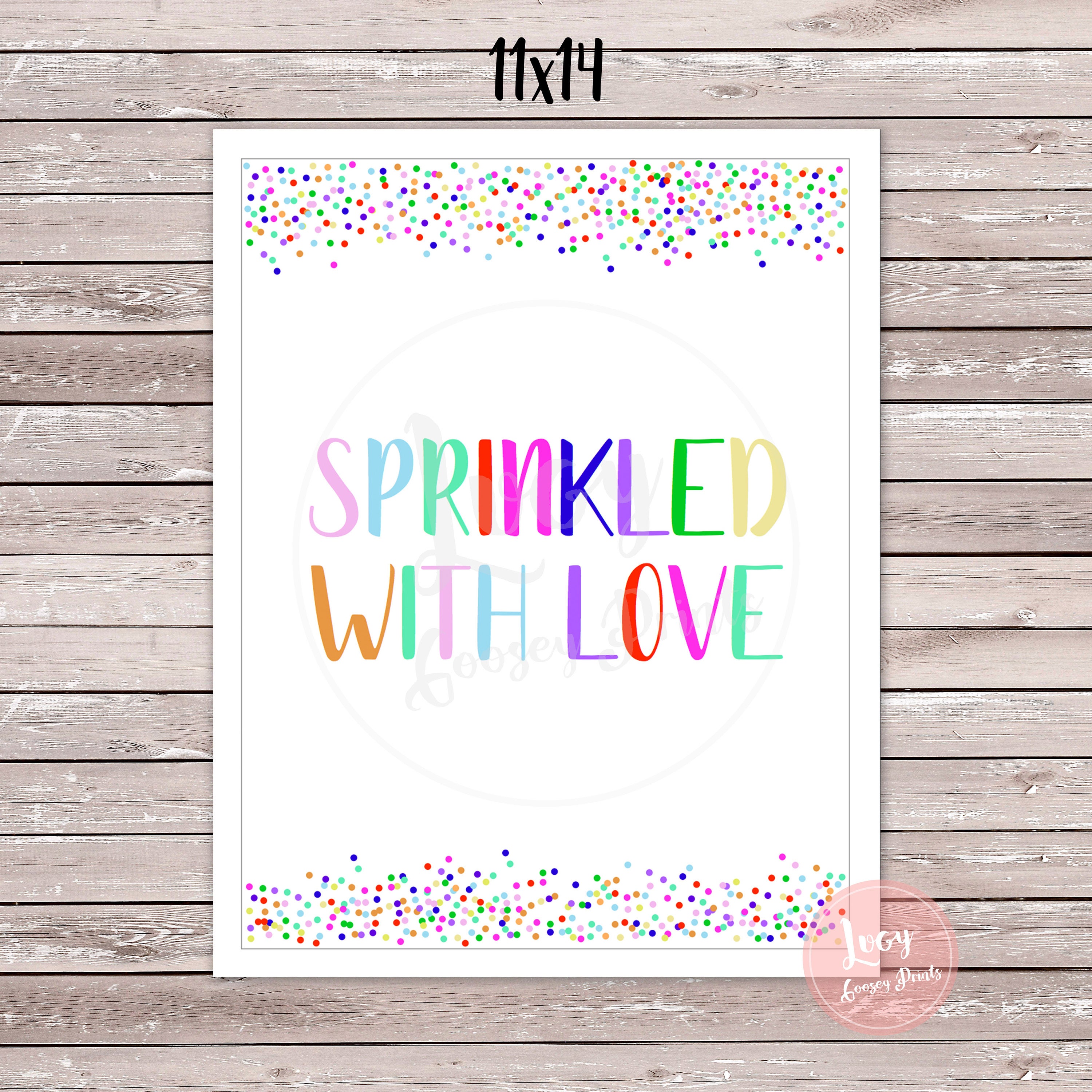 Sprinkled With Love Sign - Instant Download, Baby Shower / Baby ...