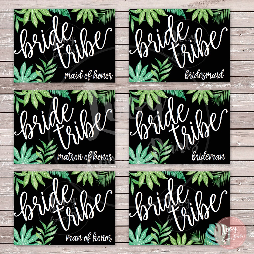 Bride Tribe Mini Champagne Bottle Labels - Instant Download - Printable ...