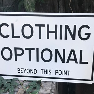 Clothing Optional Sign Metal - Etsy