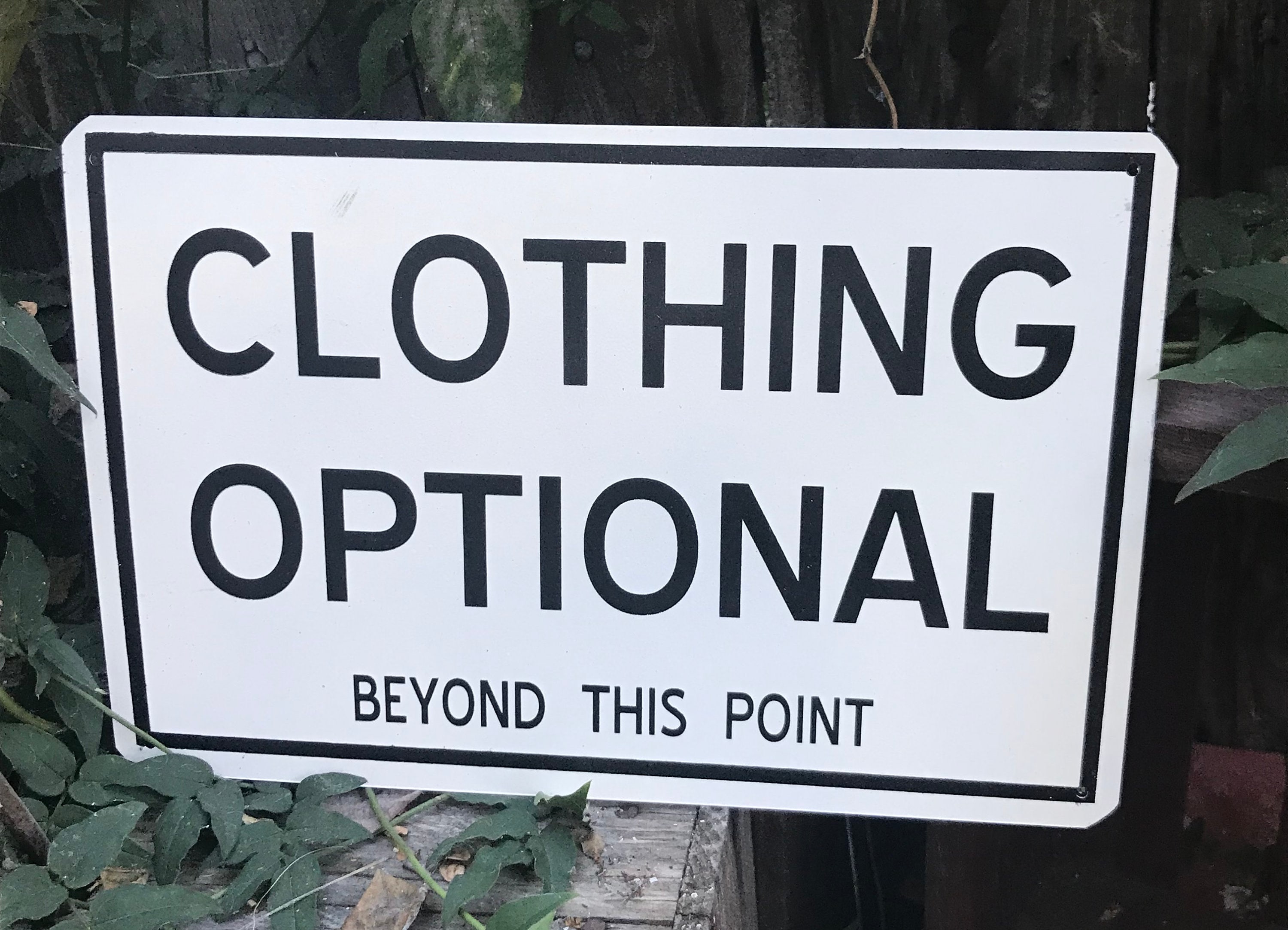 Clothing Optional Sign Metal - Etsy