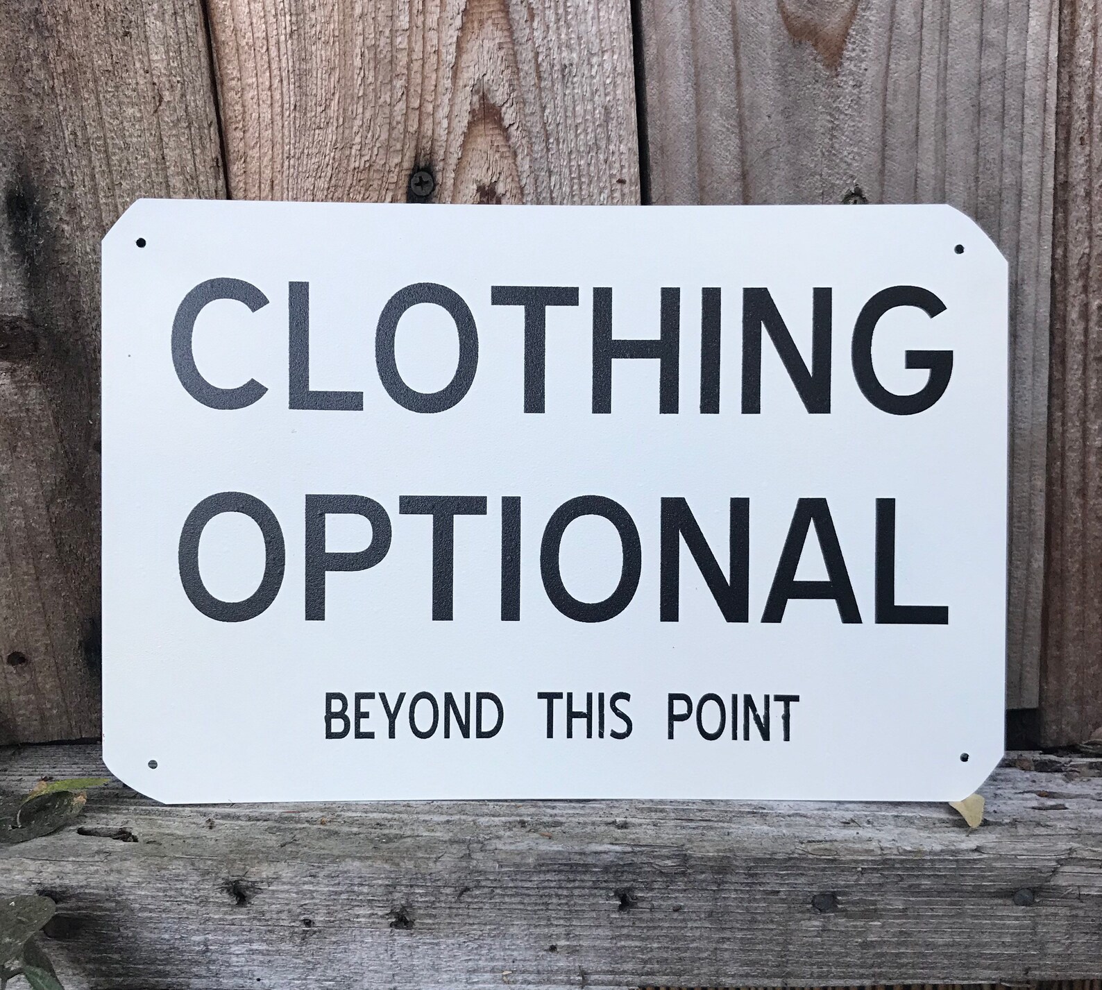 Clothing Optional Sign Metal | Etsy