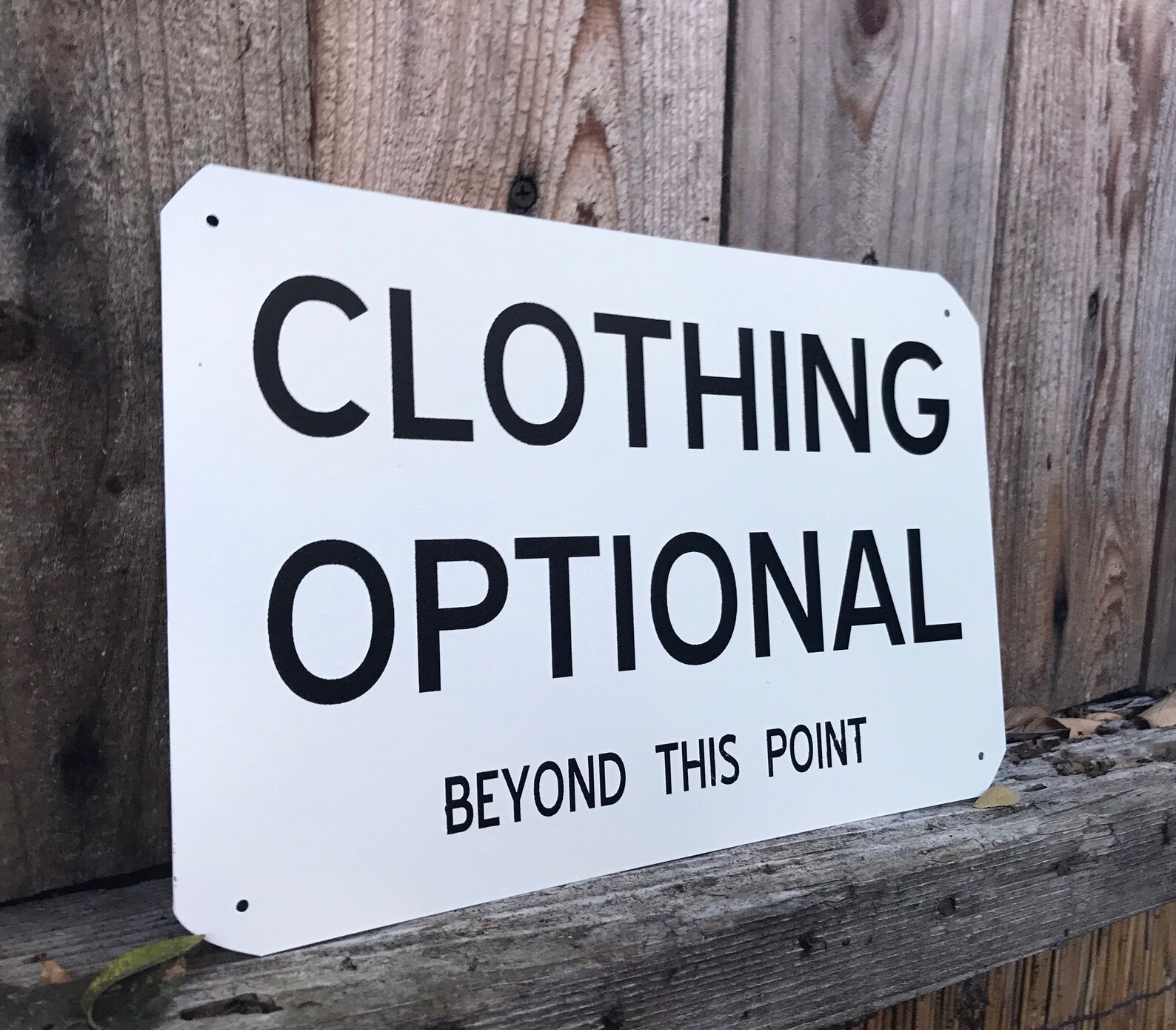 Clothing Optional Sign Metal | Etsy