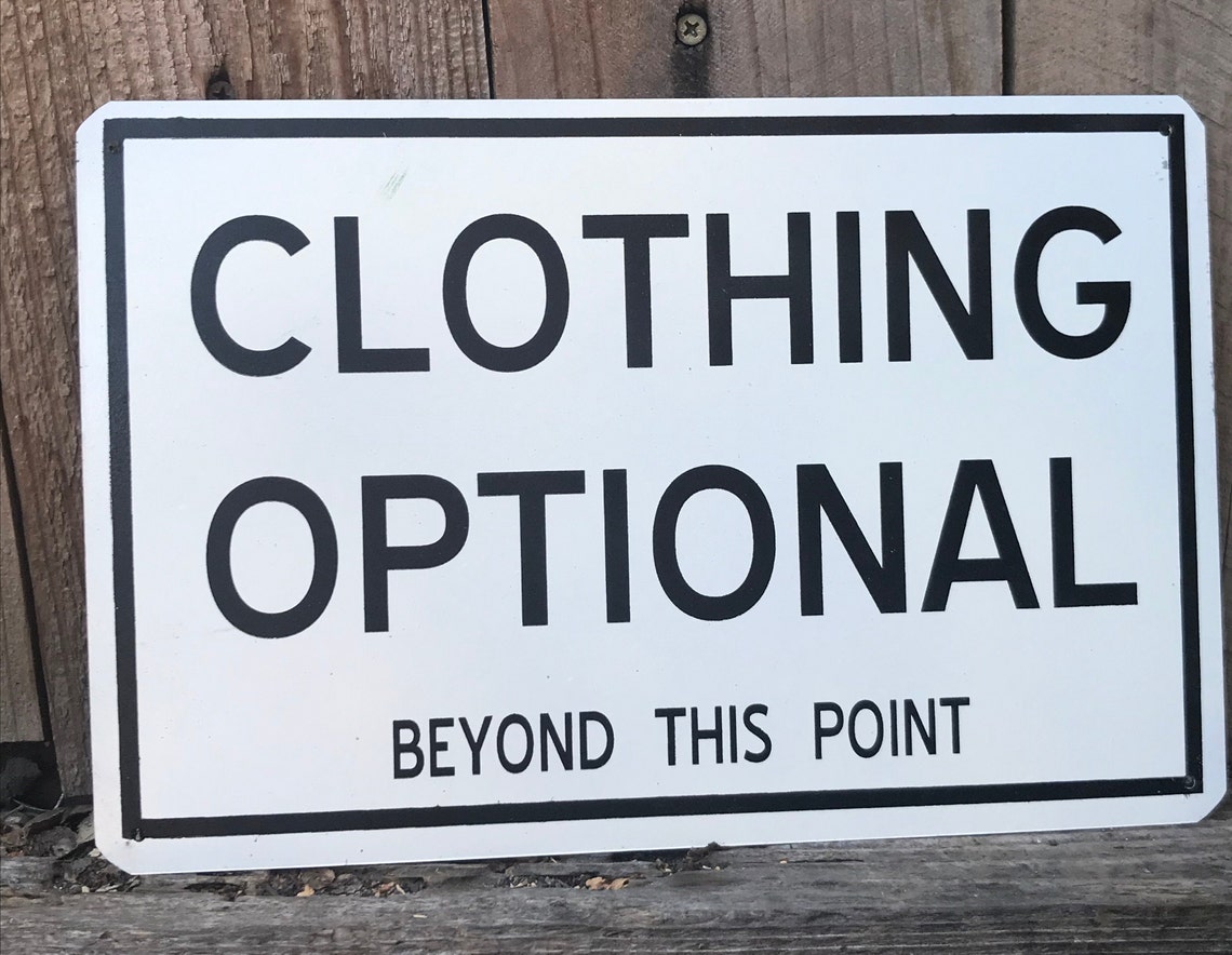 Clothing Optional Sign Metal - Etsy