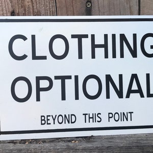 Clothing Optional Sign Metal - Etsy
