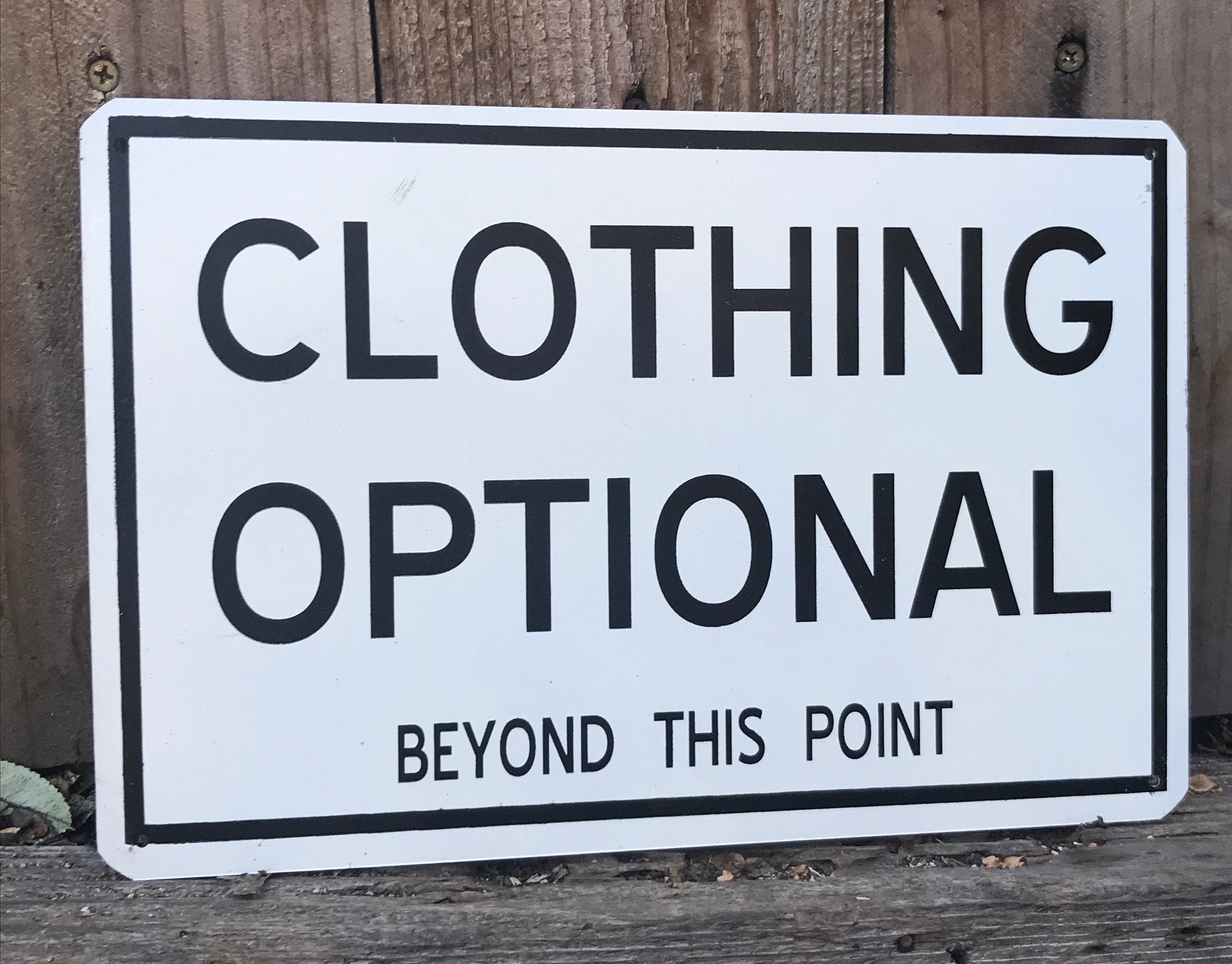 Clothing Optional Sign Metal - Etsy