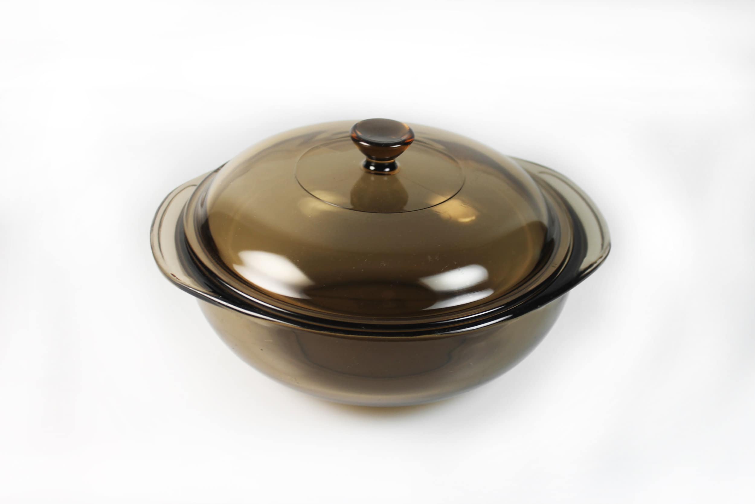 Pyrex Fireside Casserole Bowl, Two Quart, Ovenware, Discontinued, Brown
