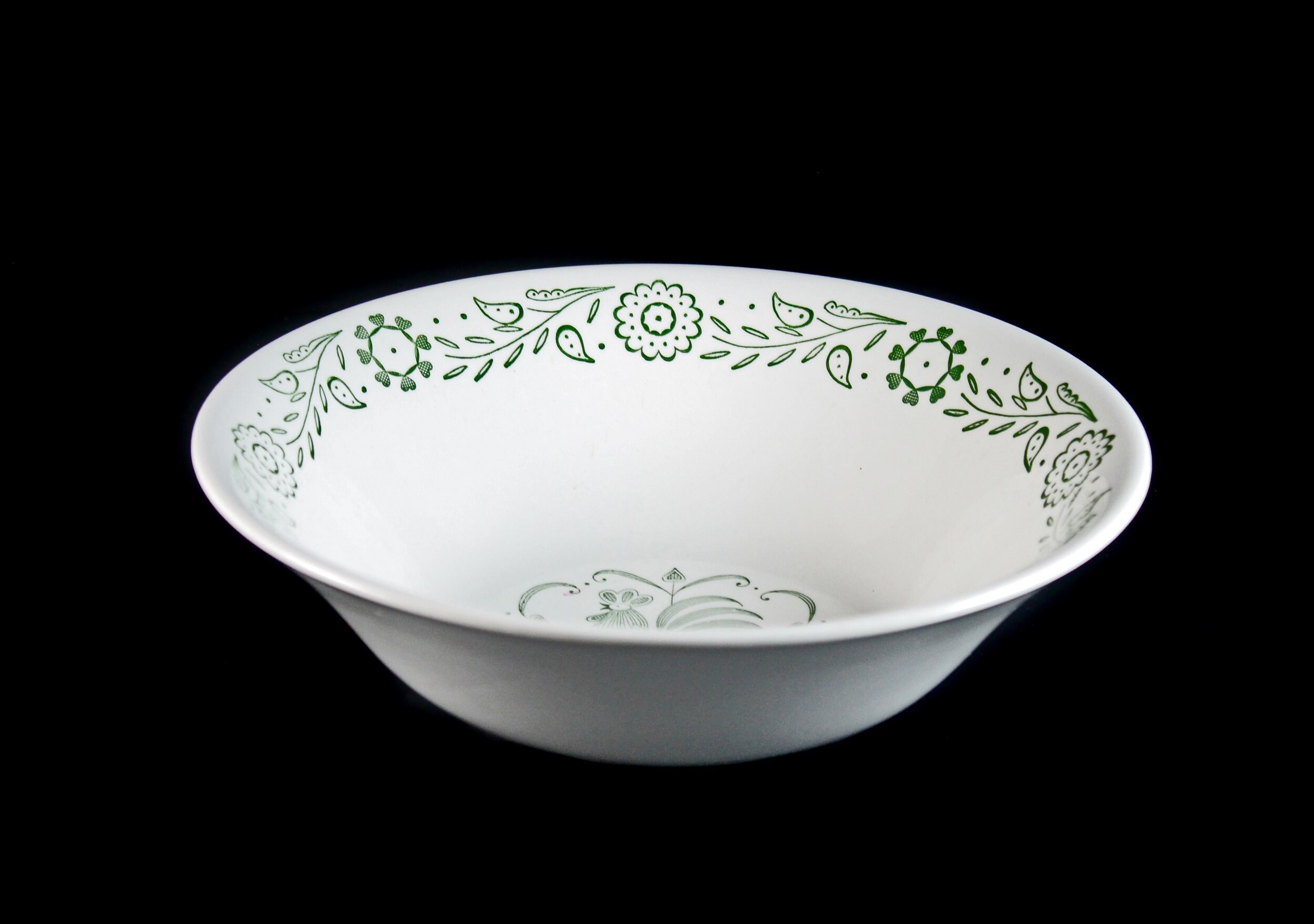 Vegetable Bowl, Scio Pottery, Provincial, Green Roster, Discontinued ...