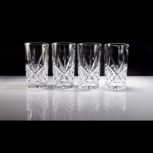 Crystal Pitcher and Four Tumblers Set - Godinger Shannon Collection ...