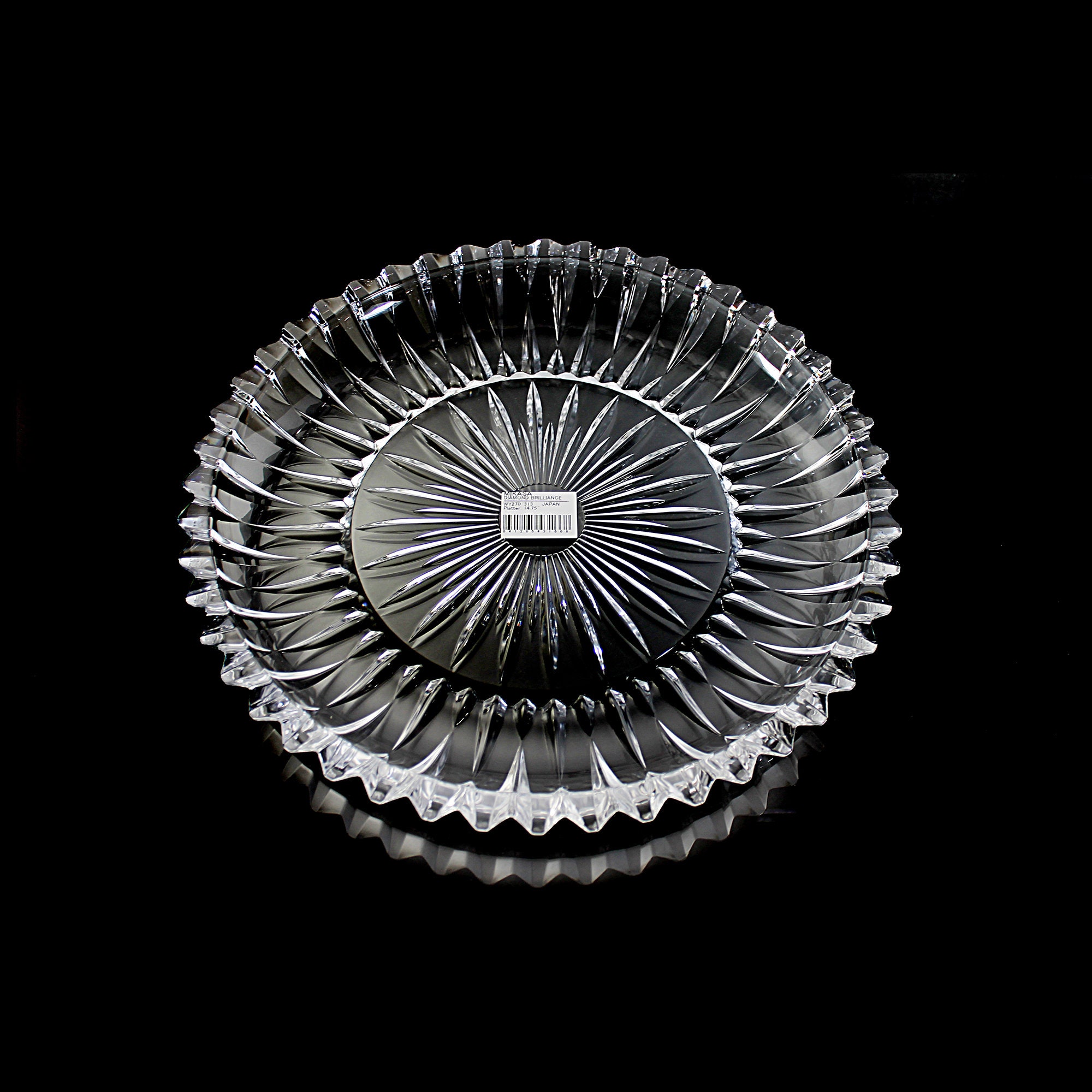 Mikasa Crystal Platter, Diamond Brilliance, Heavy Clear Glass, 14.75 ...