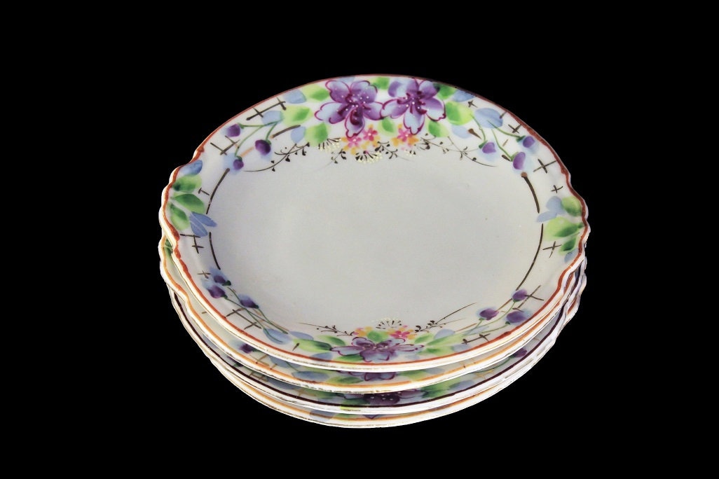 Dessert Plates, Bread and Butter Plates, Made in Japan, Hand Painted ...
