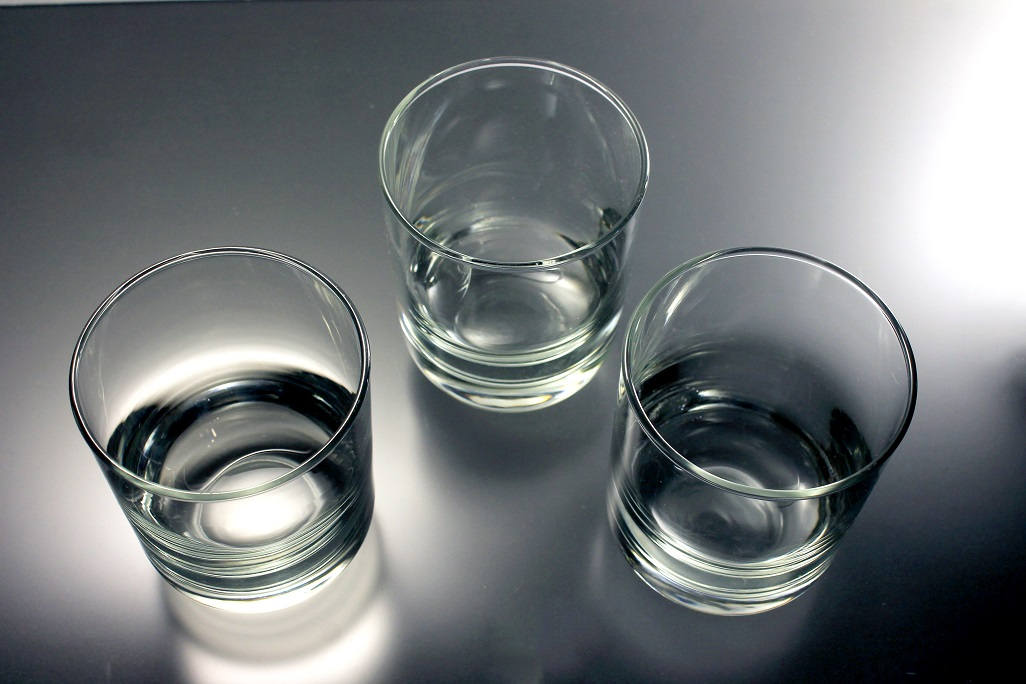 Rock Glasses, Cocktail Glasses, Set of 3, Clear Glass, Heavy, Barware