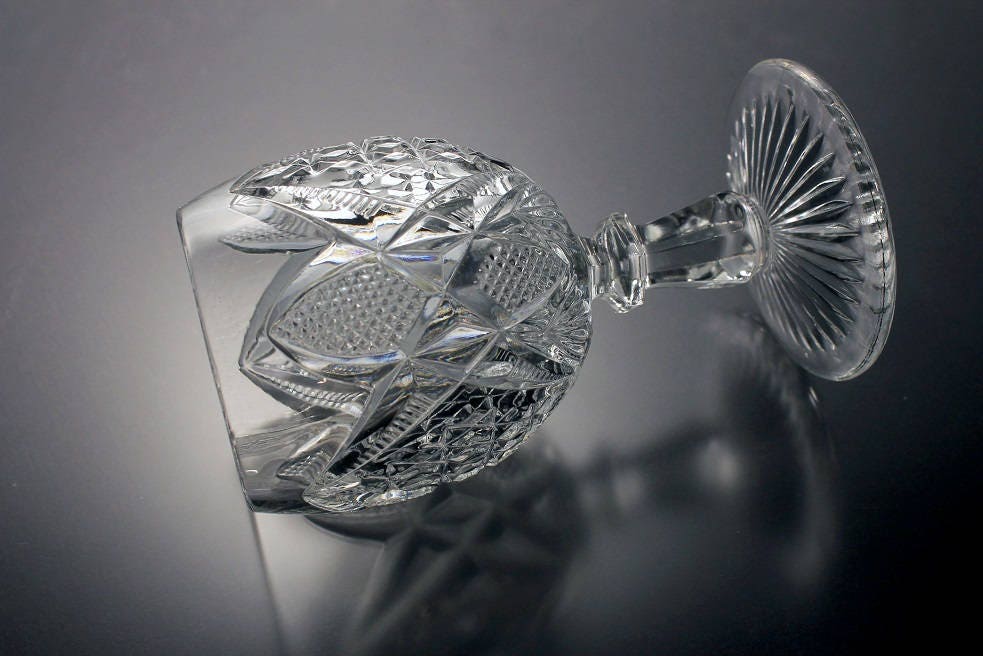 EAPG Wine Glass, US Glass, Pennsylvania Pattern, Circa 1898, Antique ...