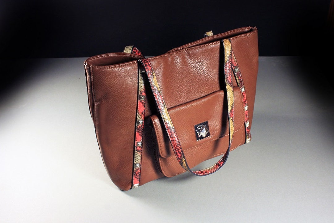 Brown Tote Bag Ruby Rd. Handbag Shoulder Faux Leather - Etsy