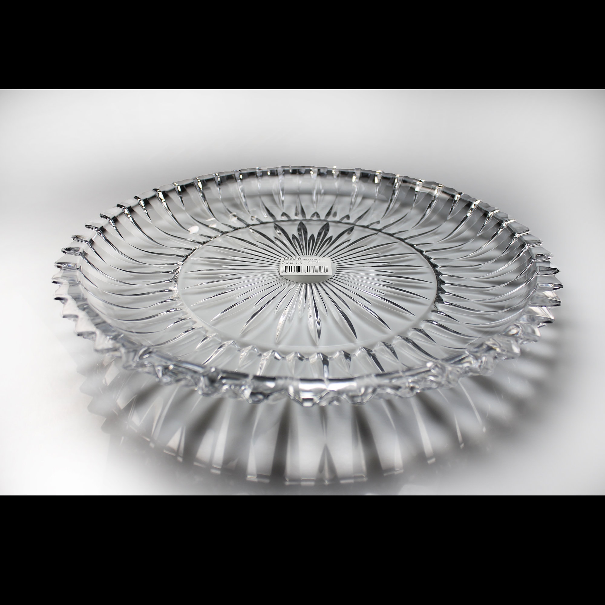 Mikasa Crystal Platter, Diamond Brilliance, Heavy Clear Glass, 14.75 ...