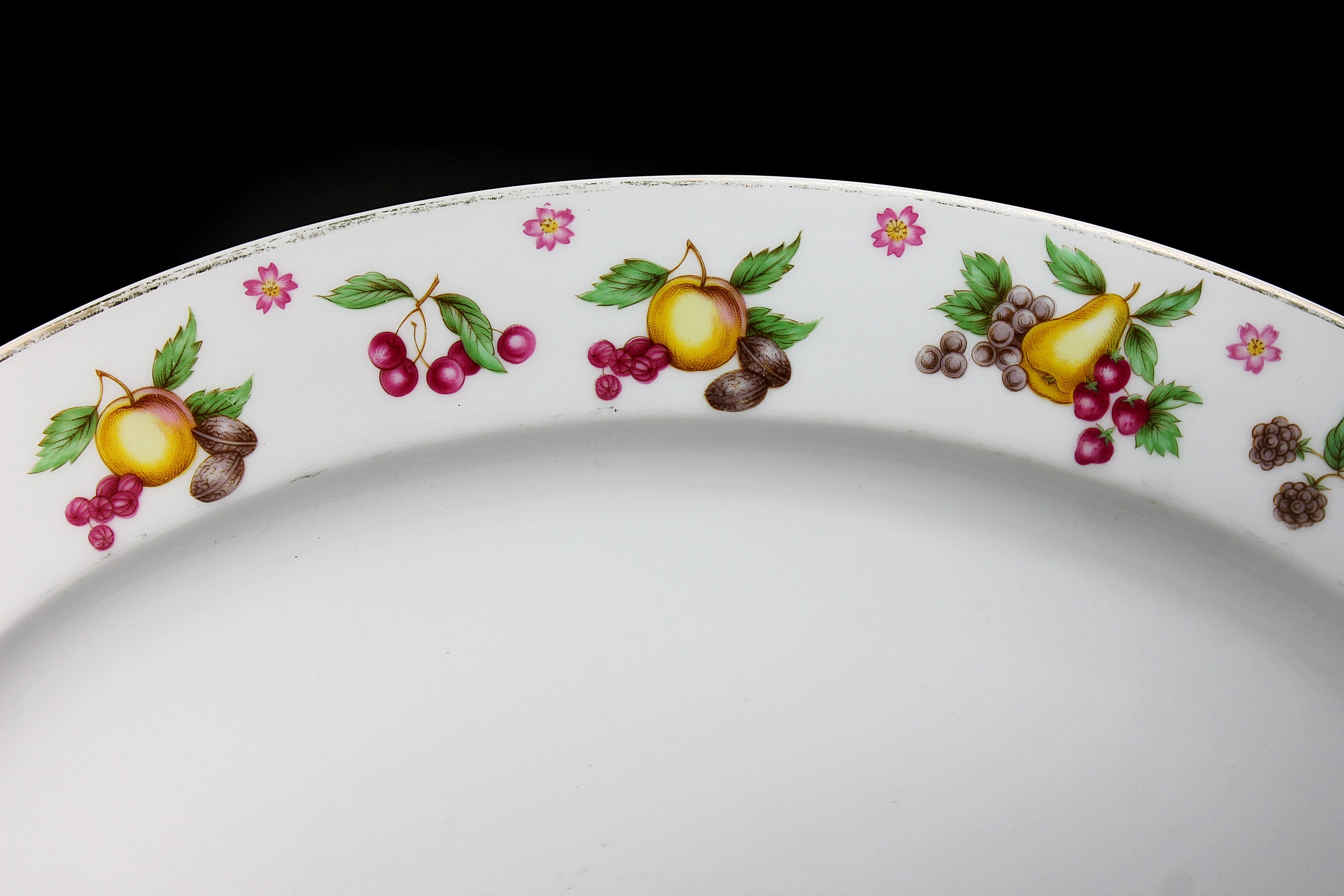 Platter, Empress China, Orchard Pattern, Porcelain, Fruit Pattern, Fine ...
