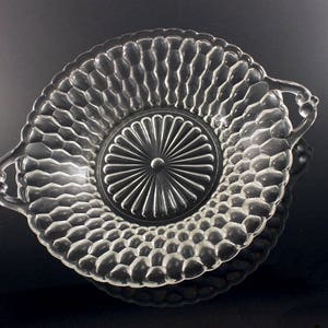 Relish Dish, Indiana Glass, Honeycomb Clear, Handled Bowl, Pressed ...