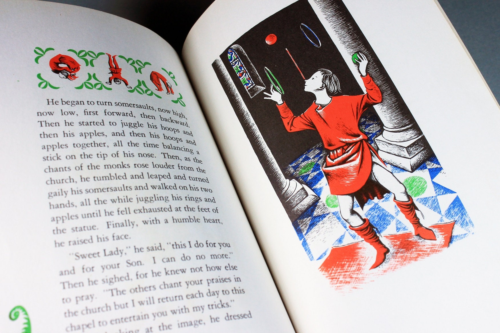 Children's Hardcover Book, The Little Juggler, Christmas Story, Fiction ...