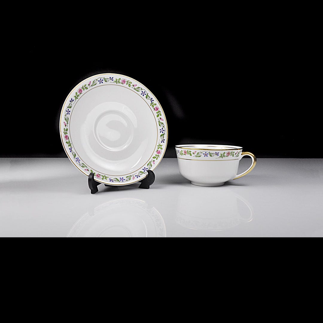 O.P. Co. Syracuse China Cup and Saucer - Melrose Pattern - Antique ...
