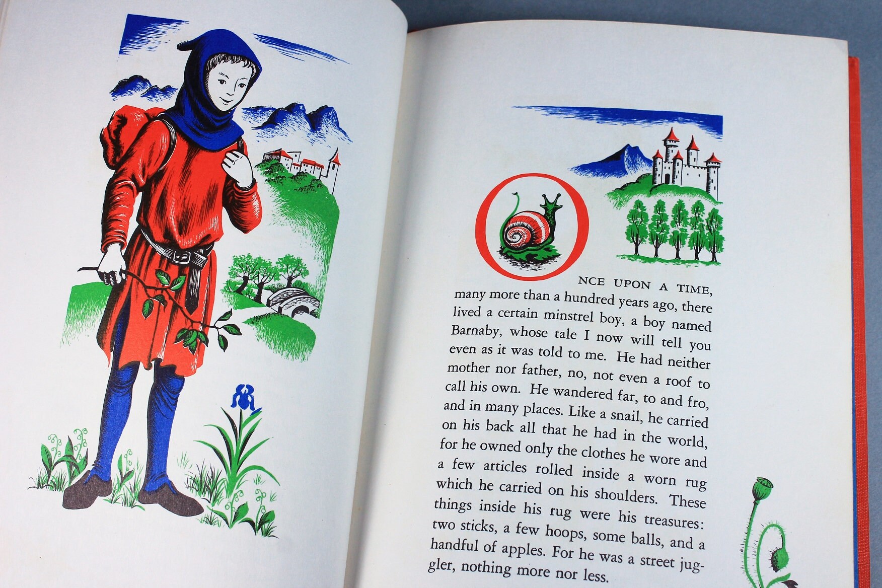 Children's Hardcover Book, The Little Juggler, Christmas Story, Fiction ...