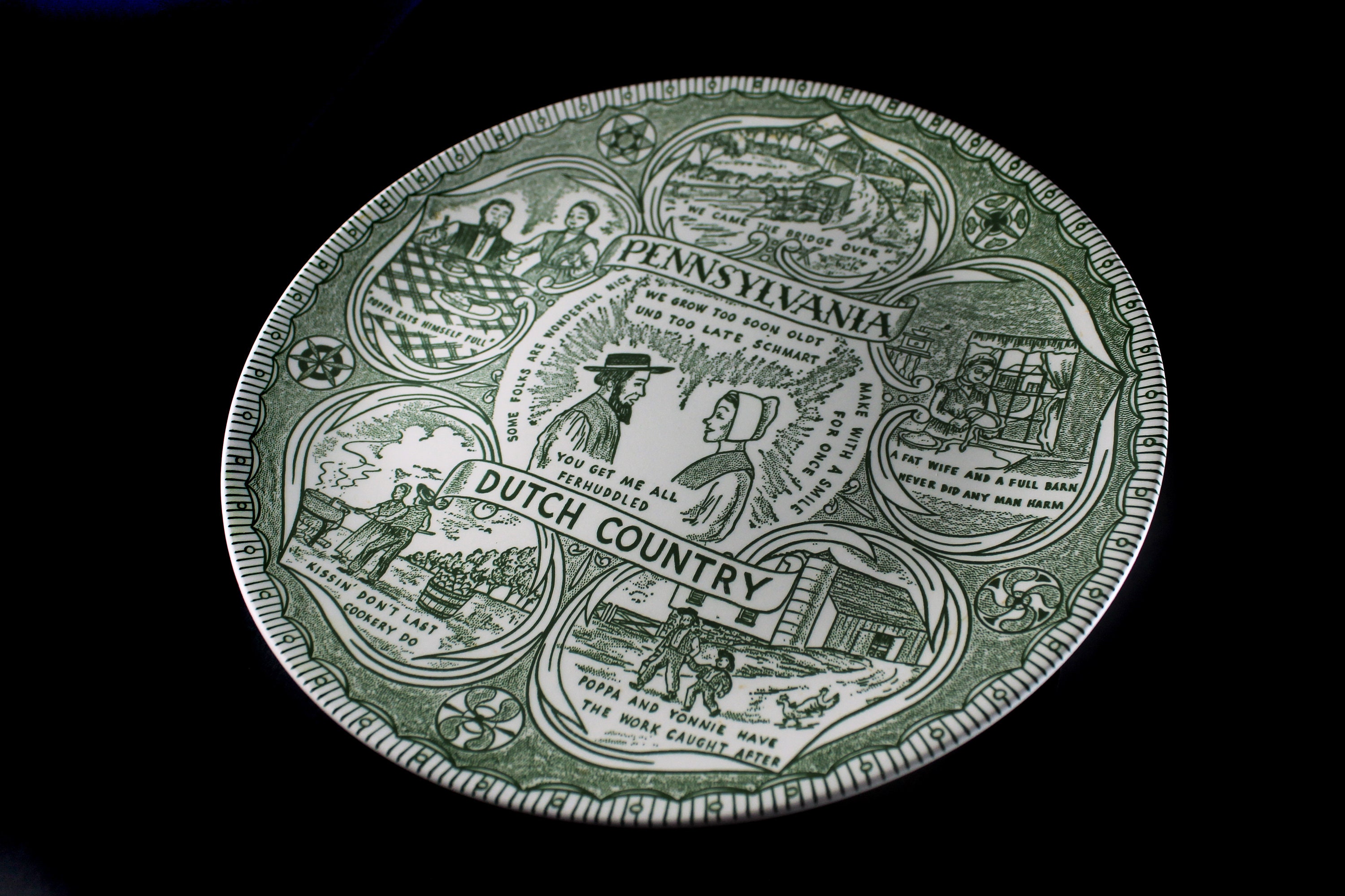 Pennsylvania Souvenir Plate, Dutch Country, State Plate, Collectors ...