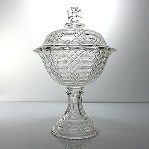 EAPG Covered Compote Bowl, Bryce Walker and Co., Imperial, Maltese ...