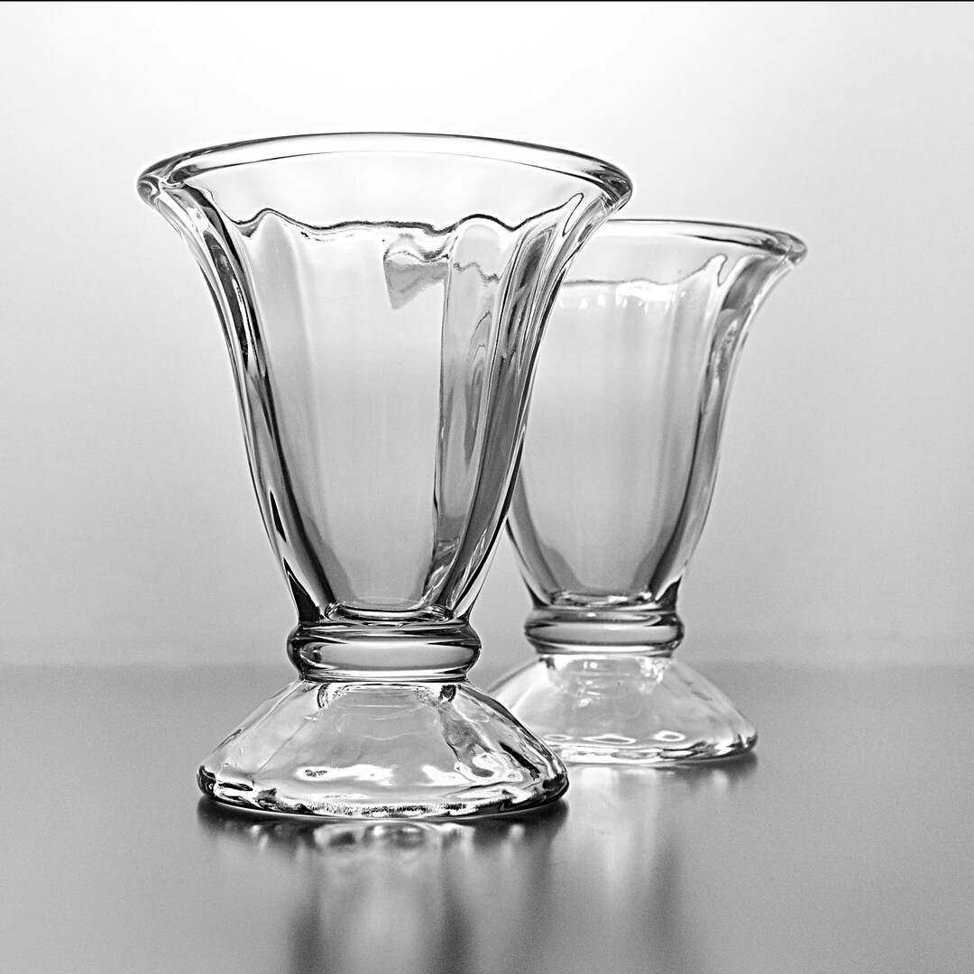 Libbey Glass Sundae Parfait Dishes - Set of 2 Retro Soda Fountain Ice ...