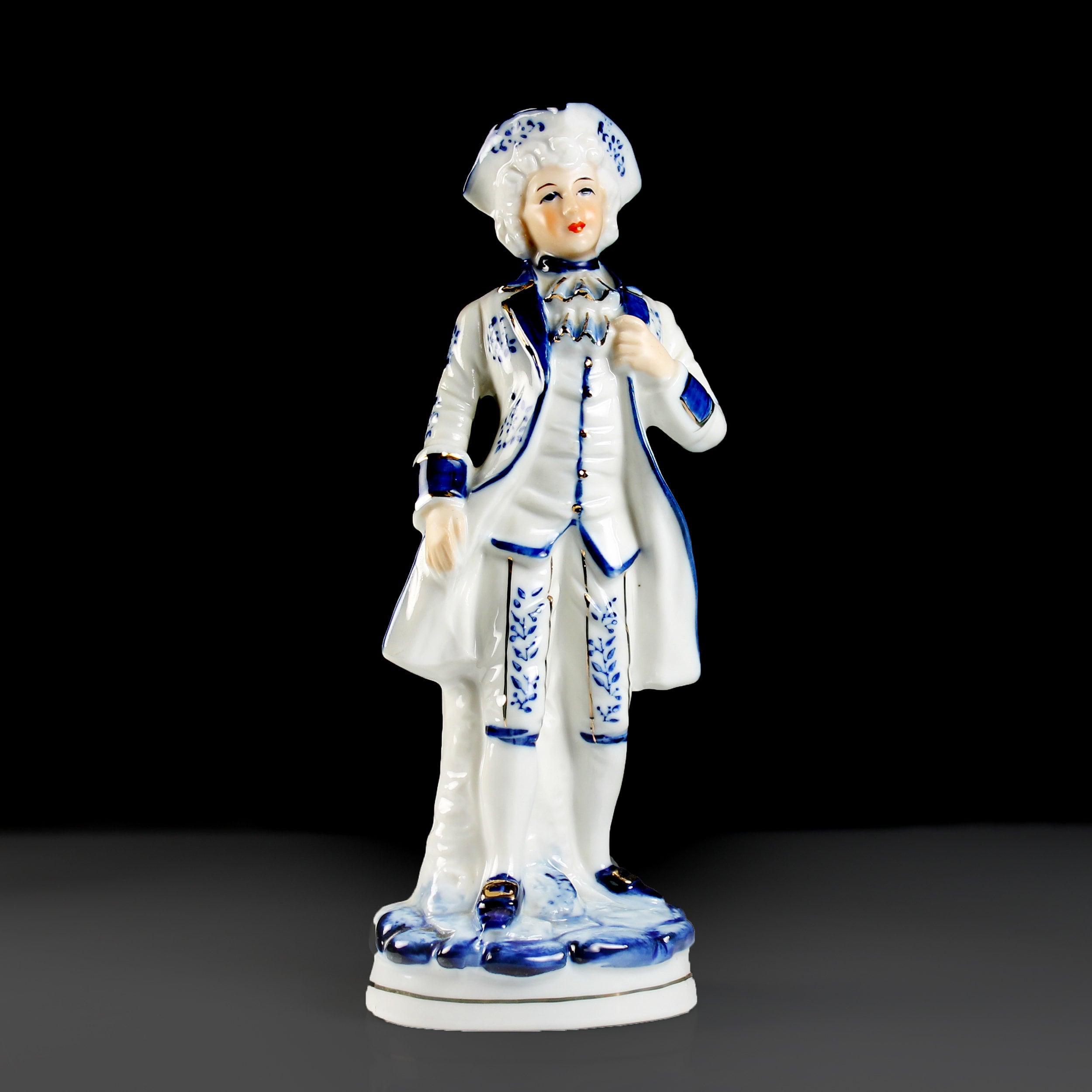 Colonial Figurine, Alfro London, Made in Japan, Porcelain, Blue and ...
