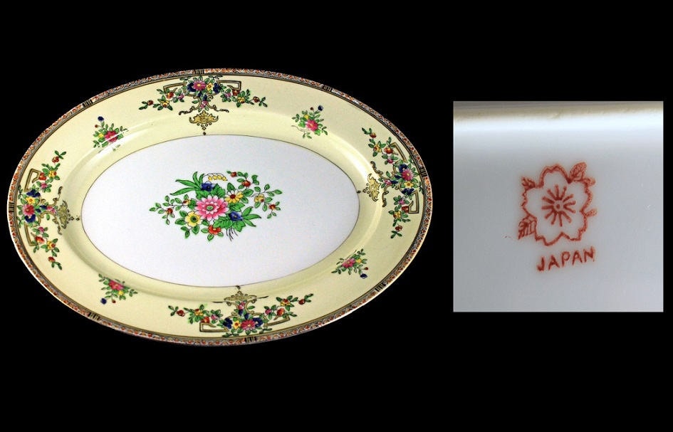 Oval Platter, Noritake, Floral Pattern, Serving Platter, Gold Trimmed