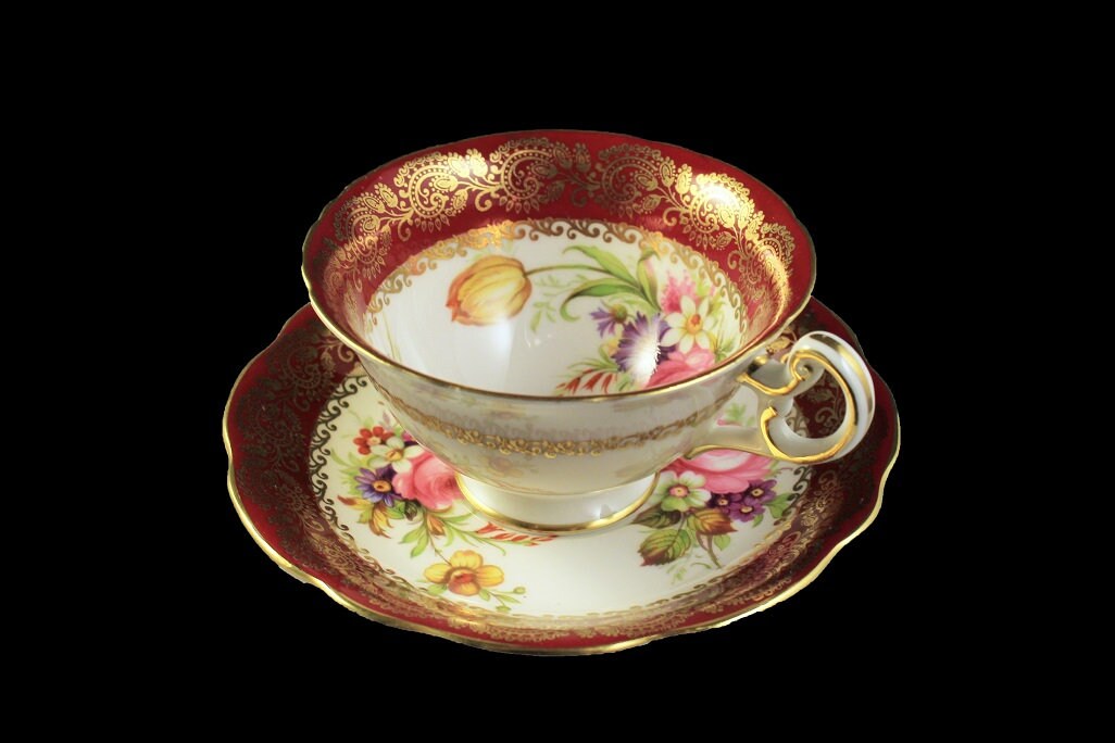 Teacup and Saucer, E B Foley, Bone China, England, Fine Bone China ...