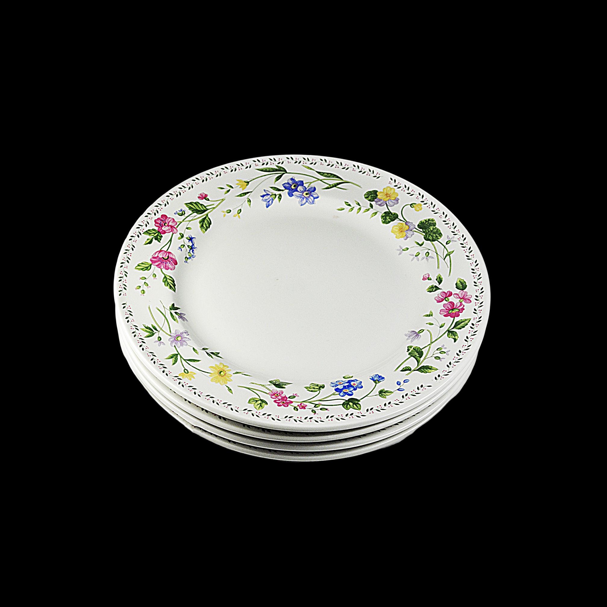 Dinner Plates, Farberware, English Garden, Stoneware, Set of 4, Floral