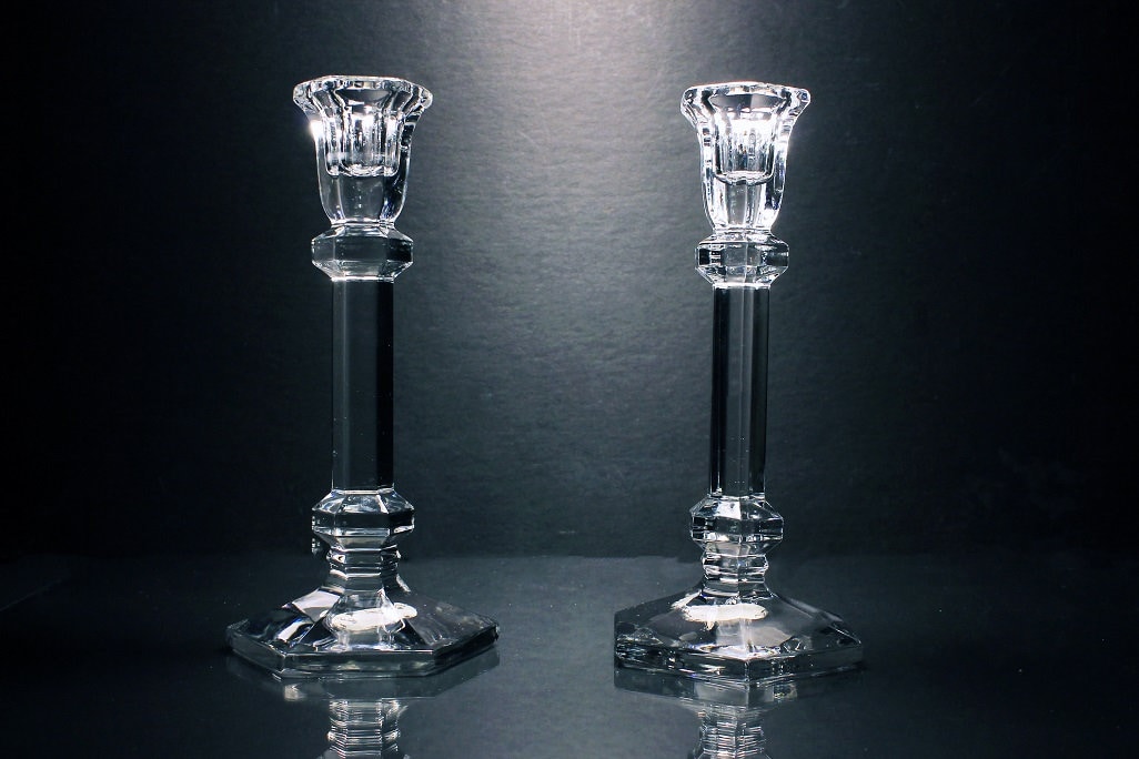 Echt Bleikristall, Crystal Candlesticks, 24% Leaded Crystal, 8 Inch ...