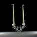 Double Light Candlestick Sterling Crystal Classique-clear - Etsy