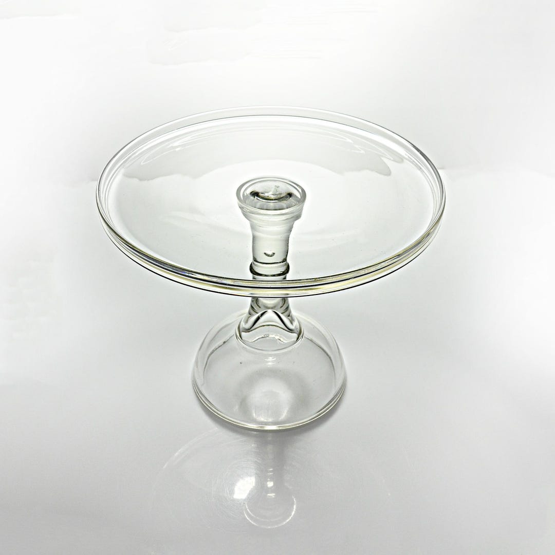 Antique Victorian Glass Cake Stand 18701900 Glows Under Blacklight 9 ...