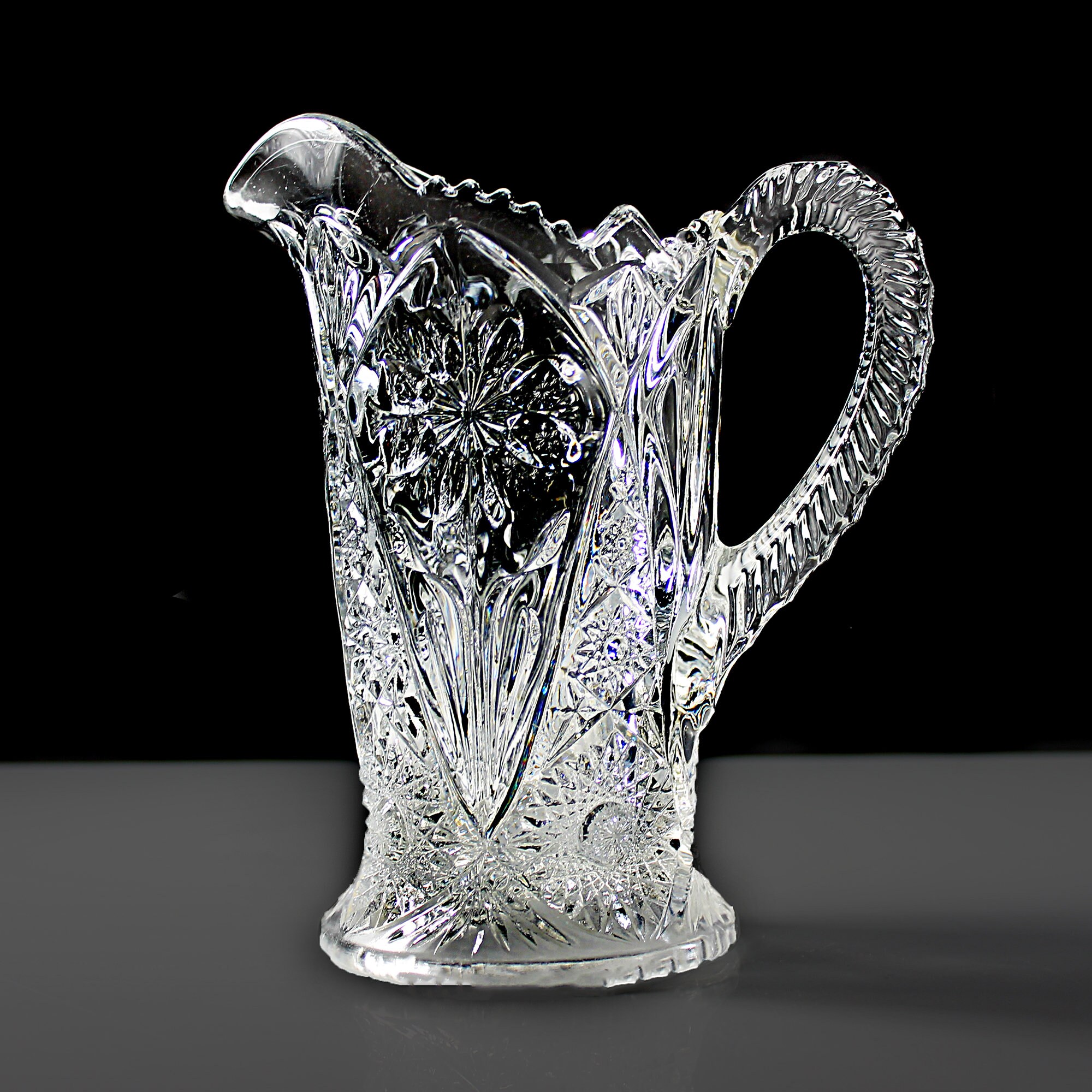 Antique EAPG Pitcher, Imperial Glass Co, La Rochelle, Flower and ...