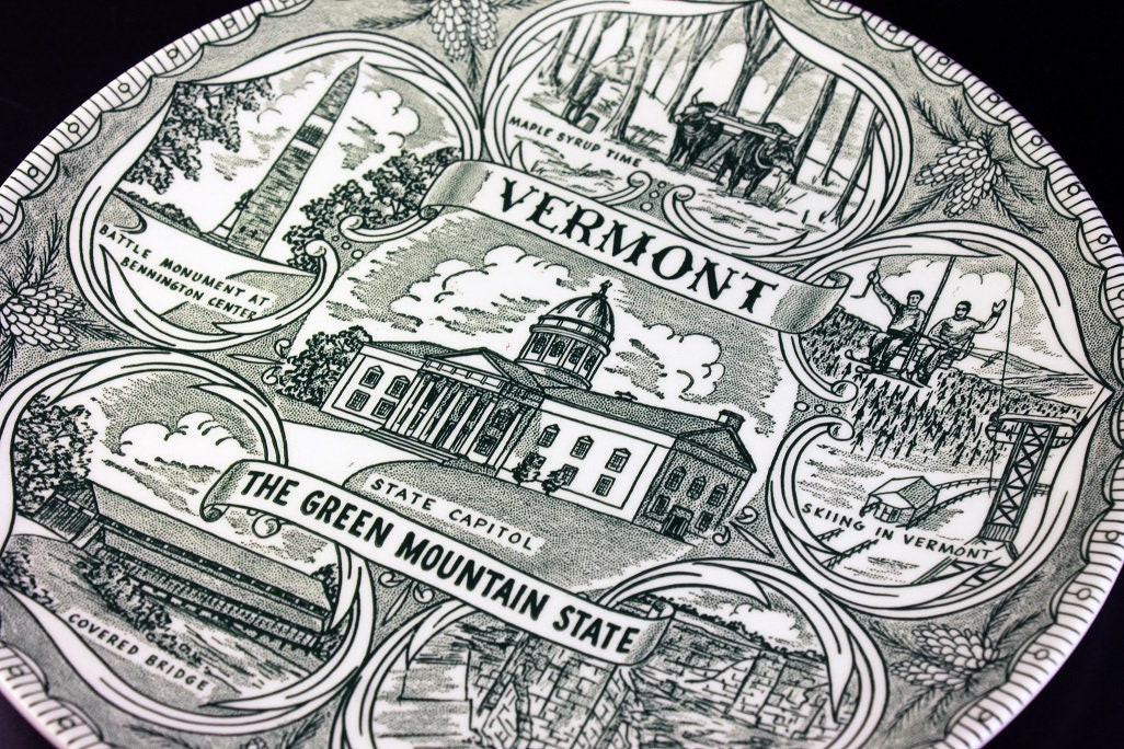 Vermont Souvenir Plate, State Plate, Collectors Plate, Decorative Plate ...