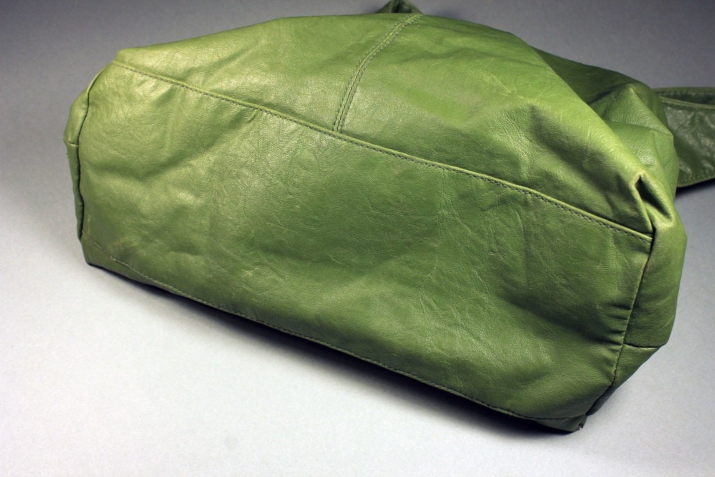 Green Handbag, Mondo, Purse, Large Bag, Hobo Bag, Shoulder Bag, Faux ...