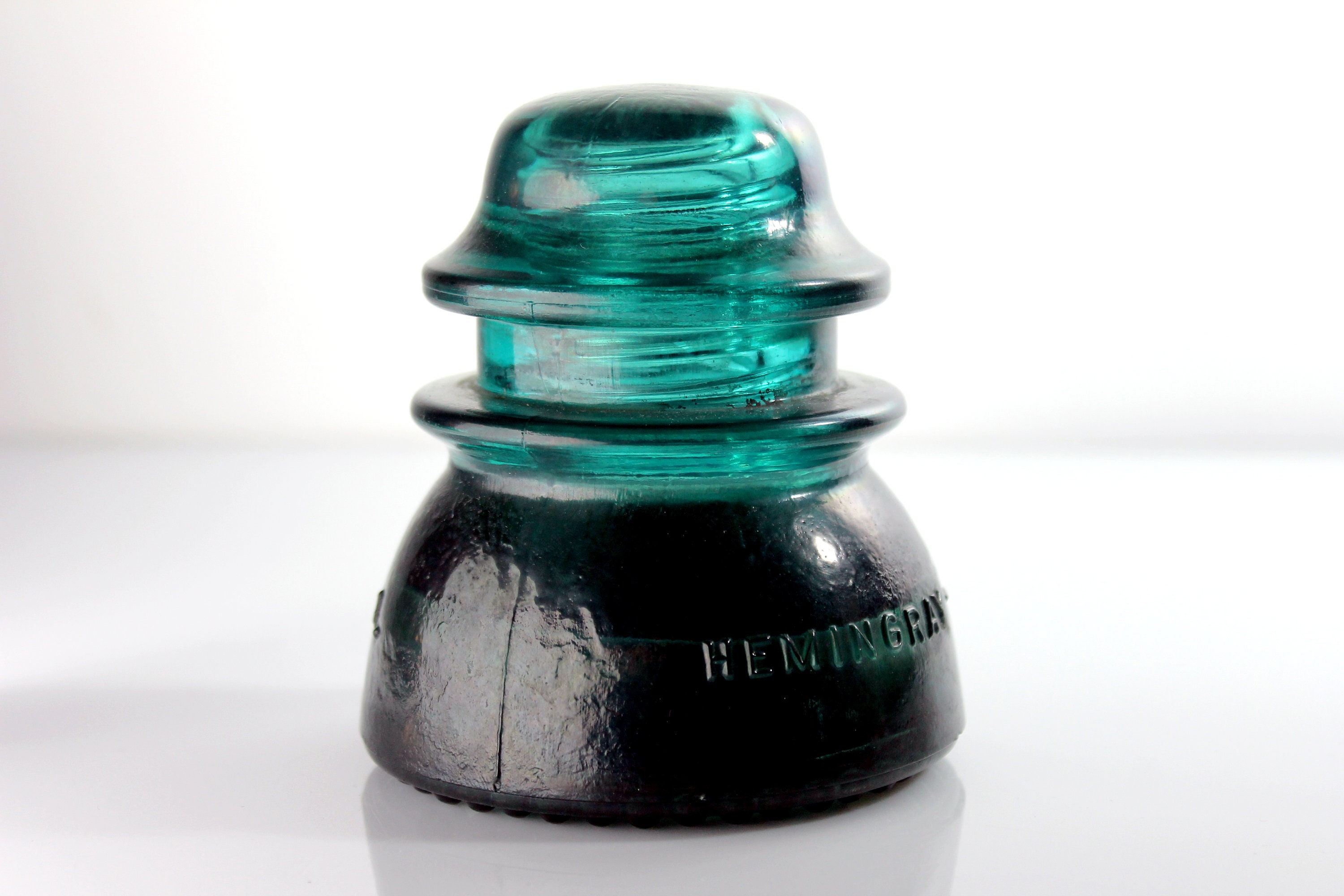 Insulator, Hemingray 42, Aqua Glass, Collectible