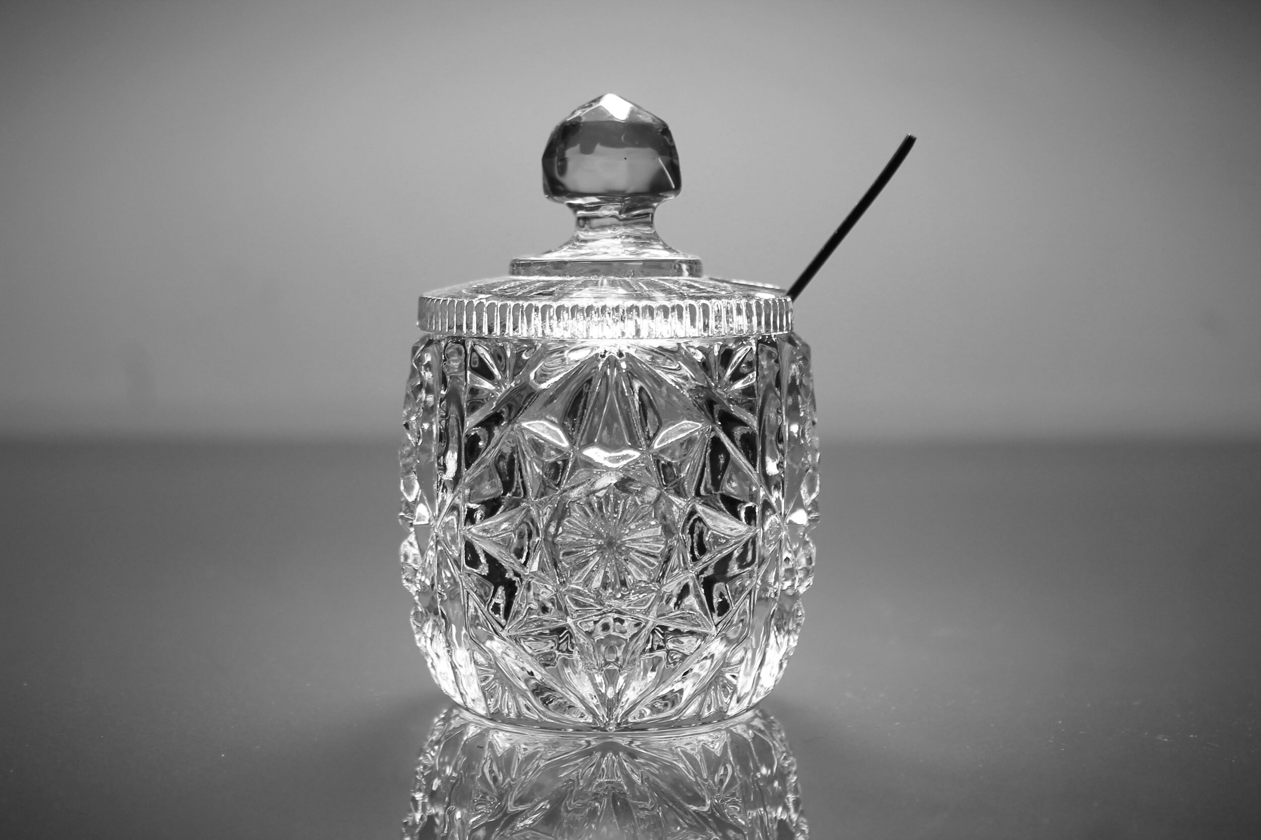 Crystal Condiment Jar, Westmoreland, Jelly Jar, Jam Jar, Mustard Pot ...