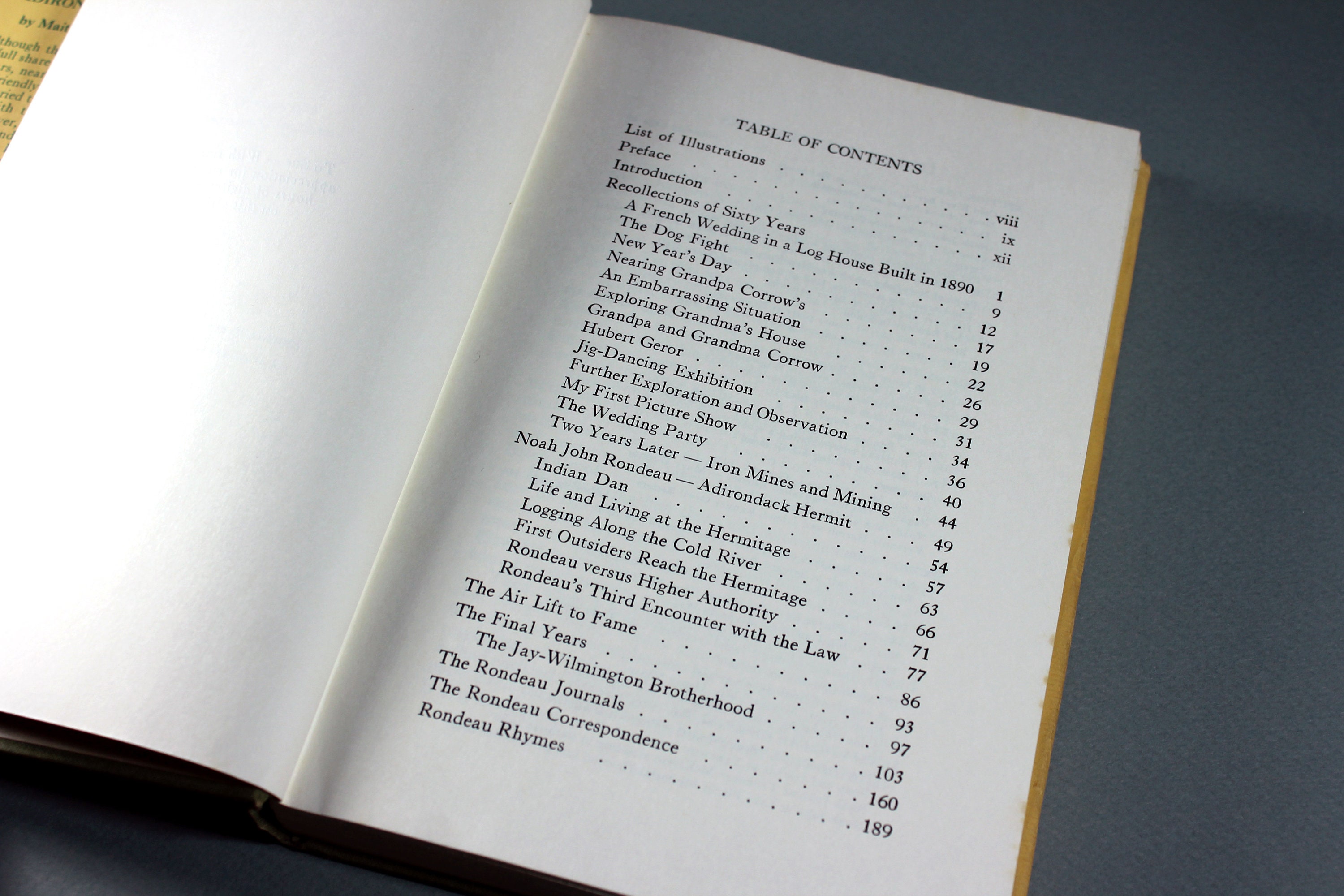 1969 Hardcover Book, Noah John Rondeau, Adirondack Hermit, First ...