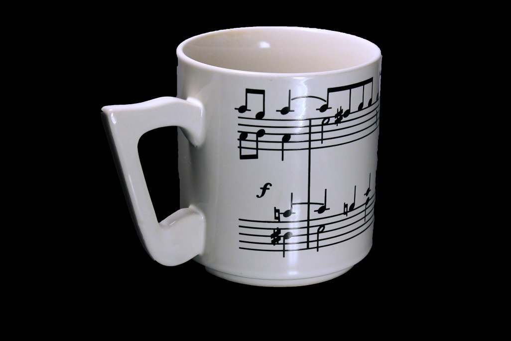 1984 Sheet Music Mug, Chadwick Miller, Musical Notes, Coffee Mug ...