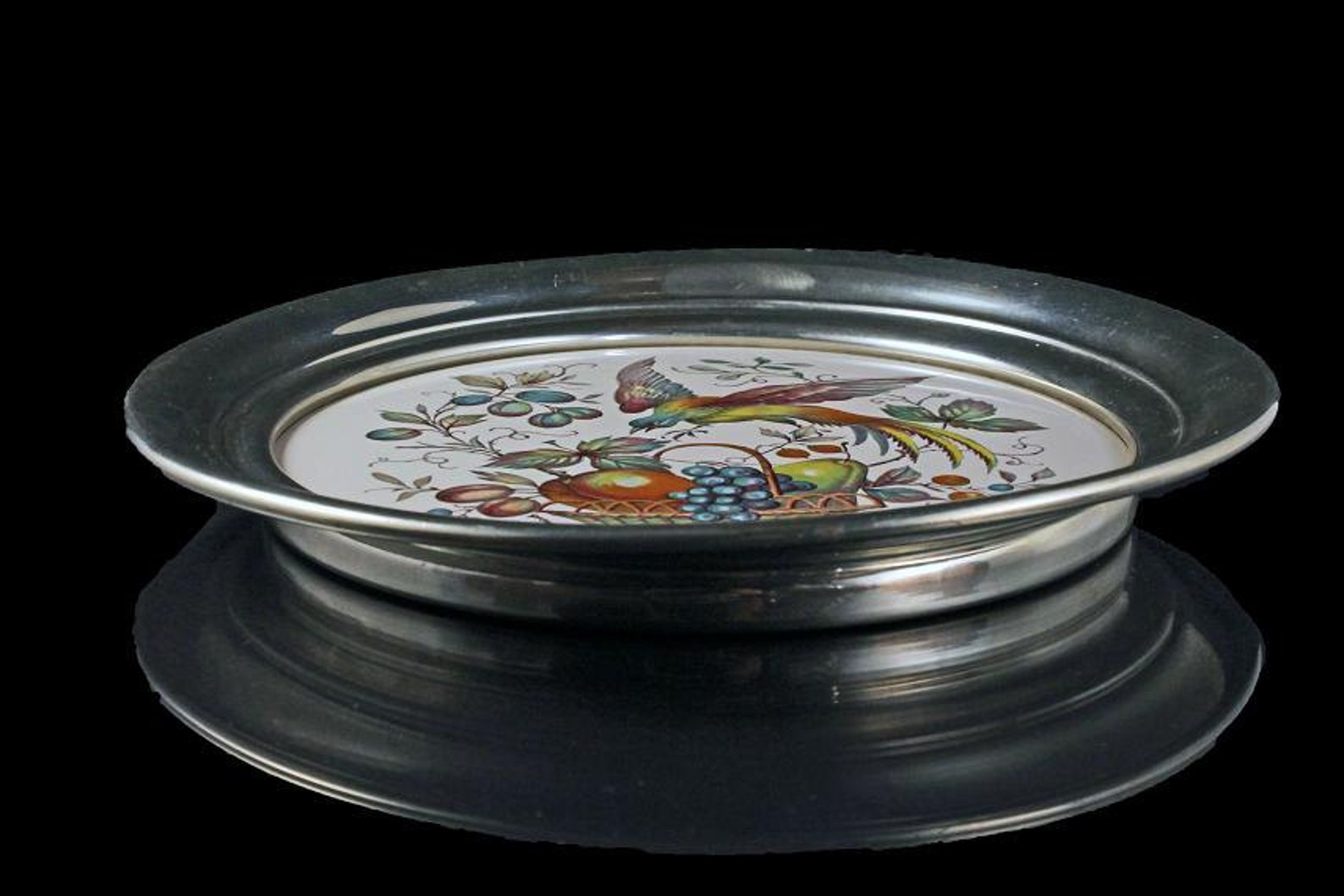 Trivet Ceramic Center Aluminum Rim Cork Backing Bird of | Etsy