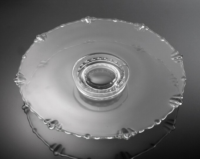 Footed Cake Plate, Indiana Glass, Village Guild, Clear Glass, Cake ...