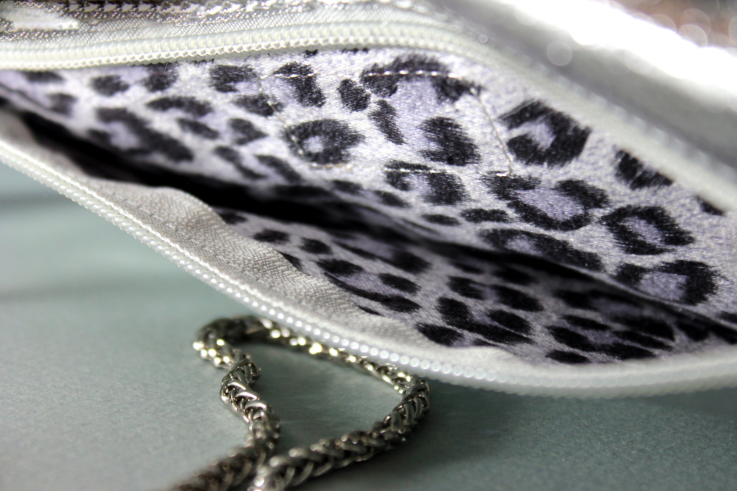 Silver Evening Handbag, Sorial New York, Vegan Leather, Silver Metallic ...