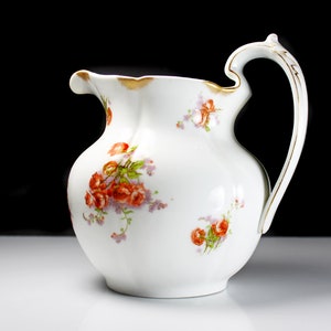 Antique Pitcher, T&V Limoges, France, Tressemanes and Vogt, Orange ...
