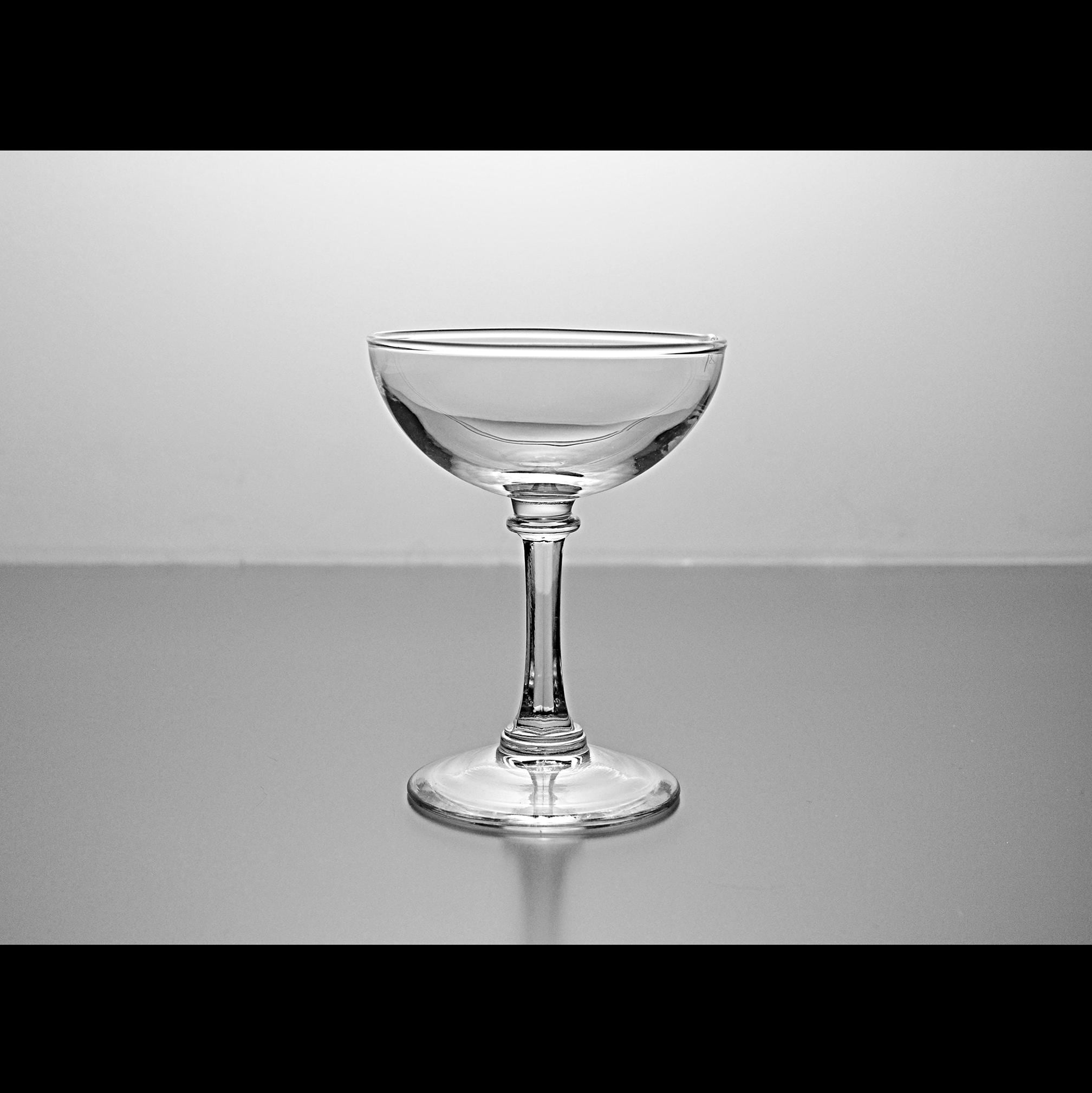 Champagne Coupe Glass with Faceted Stem – Sherbet Glass - Elegant ...