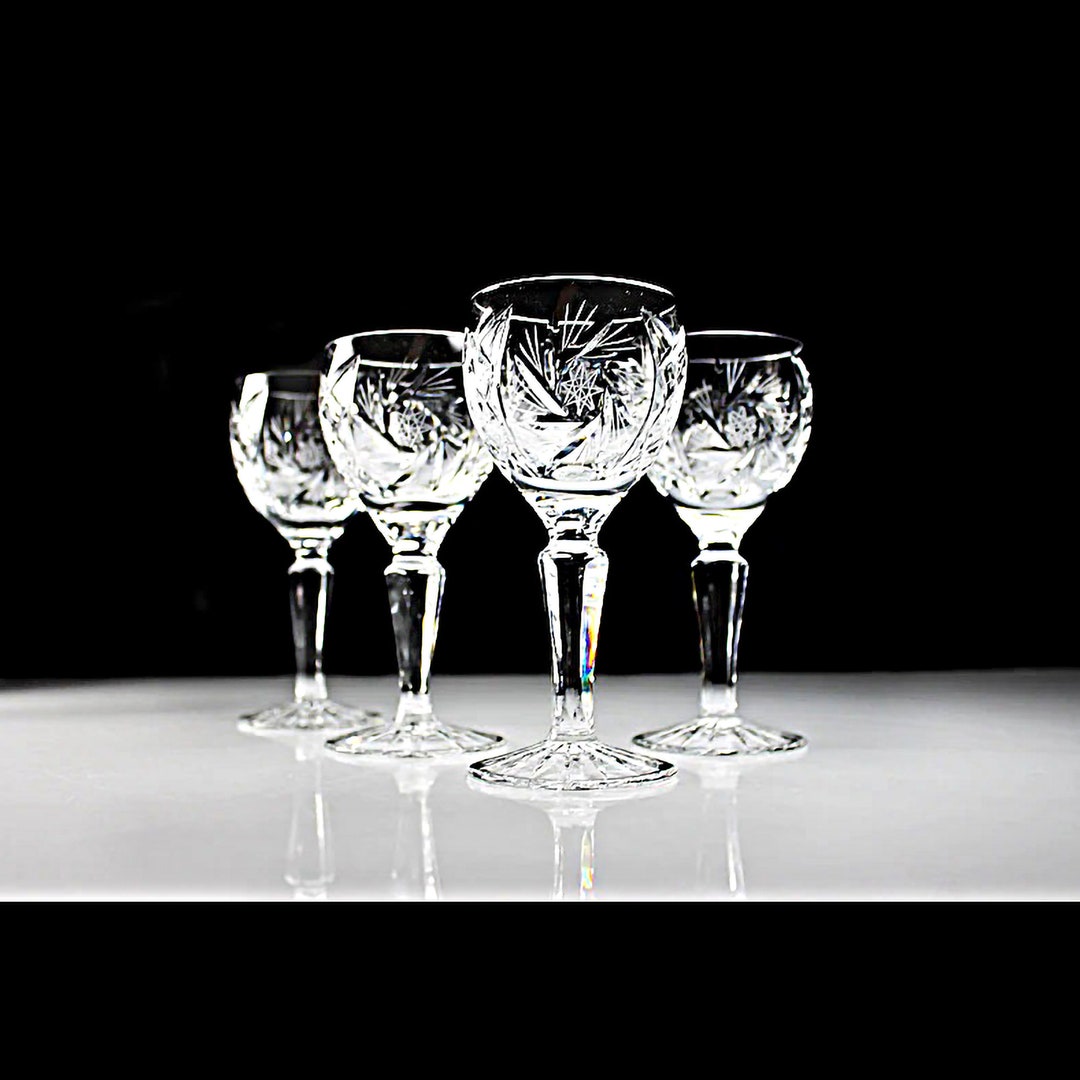 Cut Crystal Wine Glasses, American Cut, Juliette, Hobstar, Cut Bowl and ...