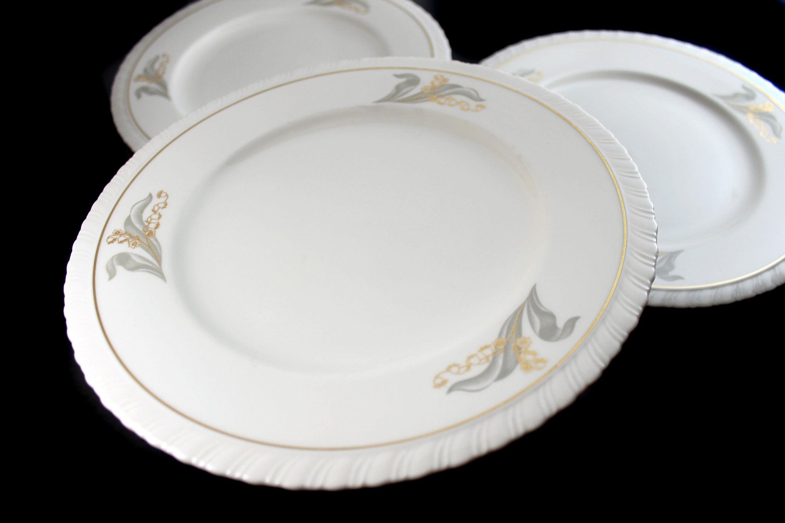 Dinner Plates, Hanover Fine China, Enchantment, Lily of the Valley, Set ...