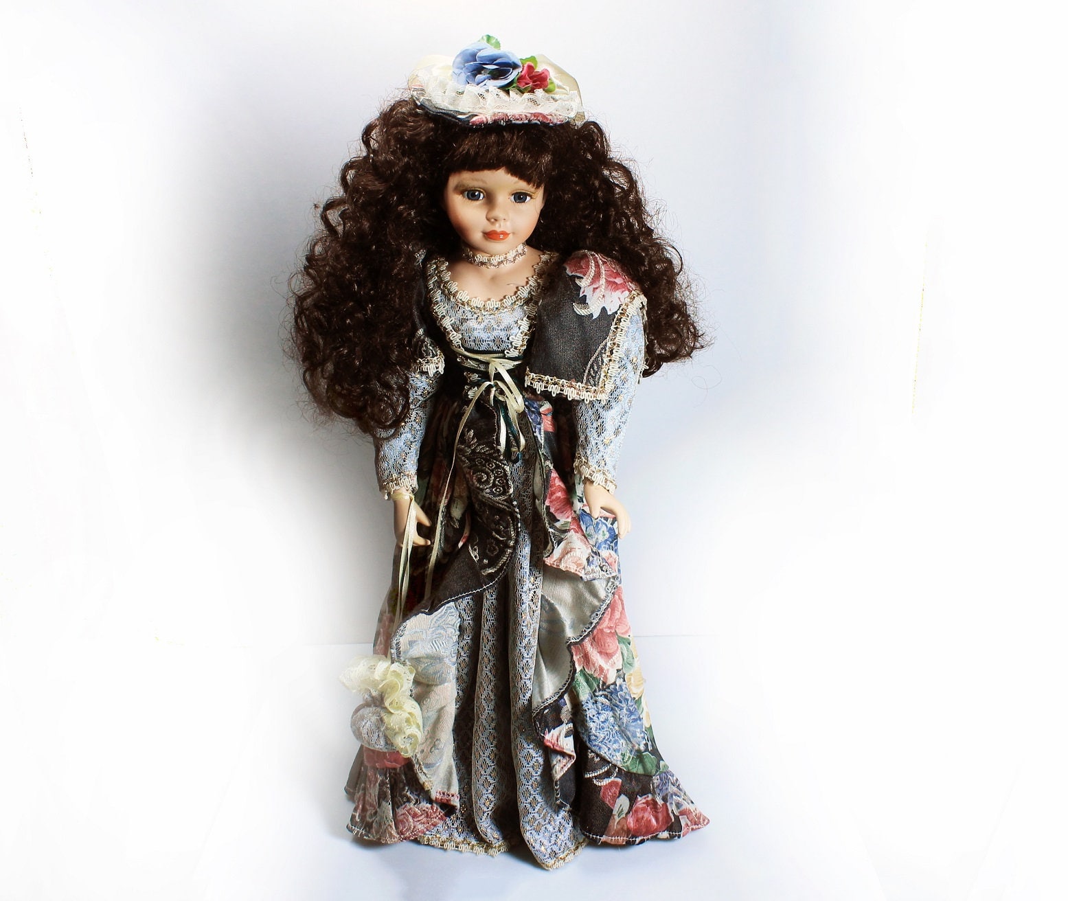 Porcelain Doll, Collectible Victorian Doll, Stand Included, Display ...