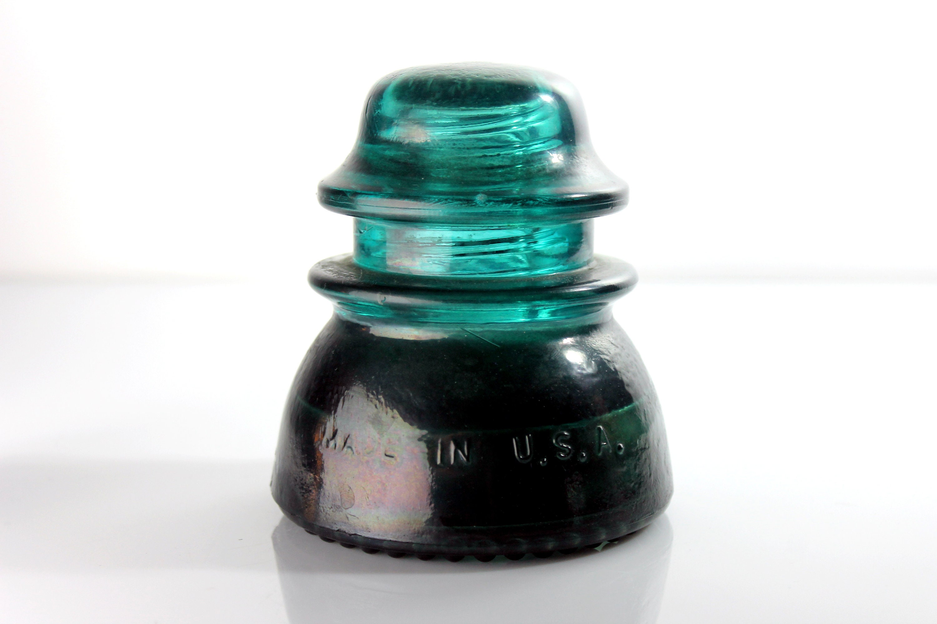 Insulator, Hemingray 42, Aqua Glass, Collectible