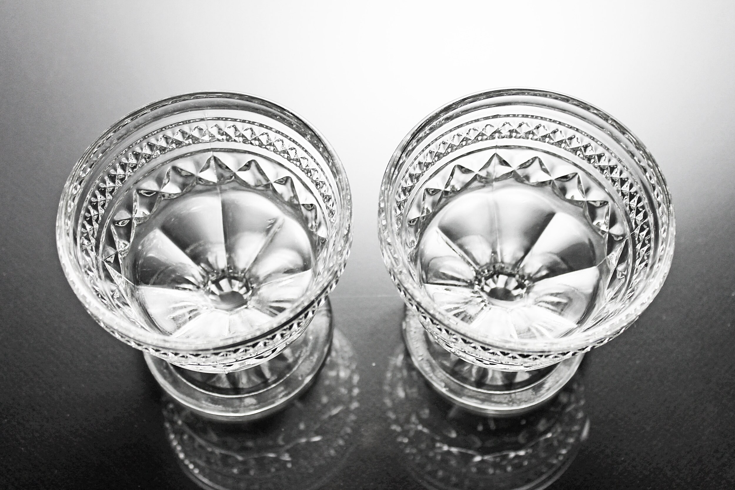 Anchor Hocking Wexford Sherbet, Criss-Cross and Diamond, Set of 2 ...